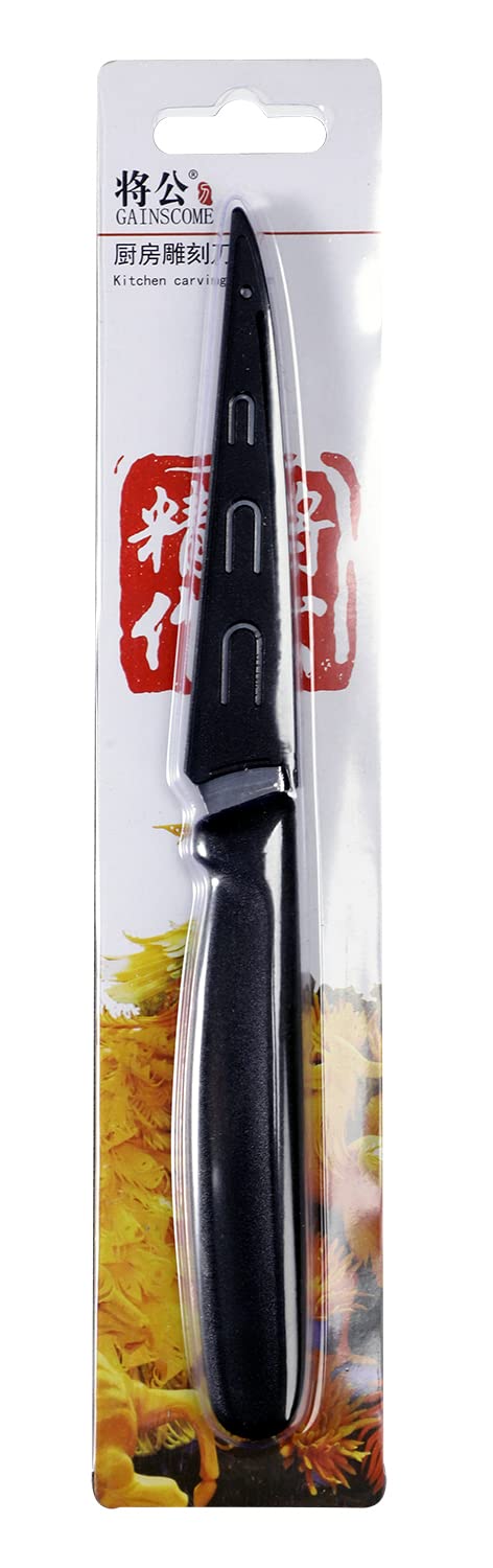 GAINSCOME Fruit Carving Knife Main Knife Super Sharp Stainless Steel Chef Food Carving Tools ABS Material Non-slip Enlarged Handle Mirror Light Process Processing Knife Surface Fruit Paring Knives