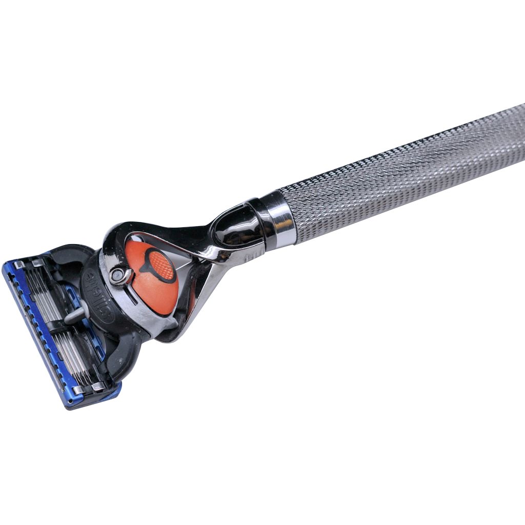 Diamond Design Anti Slip Chrome Metal Handle 5 Blade Cartridge Pro glide Flexball Razor Shaver