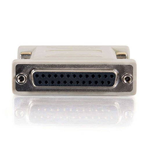 C2G Legrand Null Modem Adapter, DB25 Male to Female RS232 Serial Adapter, Beige 1.5 InchSerial Cable Adapter, 1 Count, C2G 02469