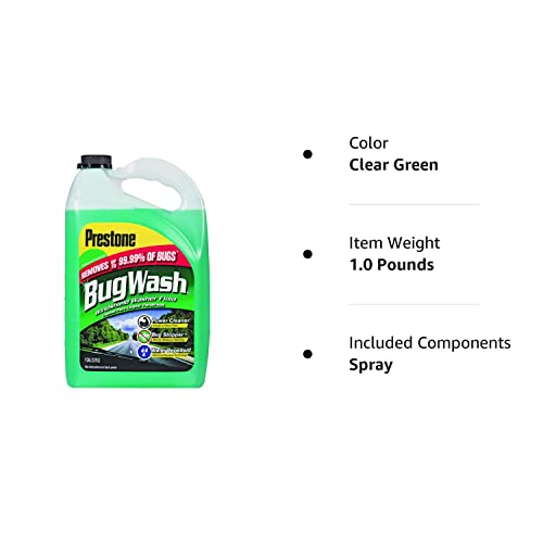 Prestone AS-657 Windshield Washer, 1 gal, Bottle, Clear Green, Liquid