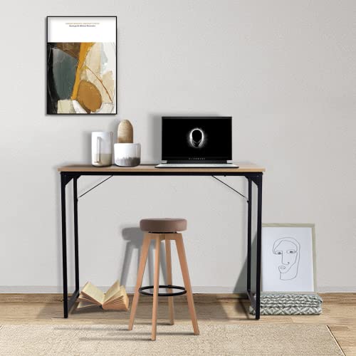 BestOffice Gaming Home Office Writing Study Table Modern Simple Style PC Desk with Metal Frame,Nature