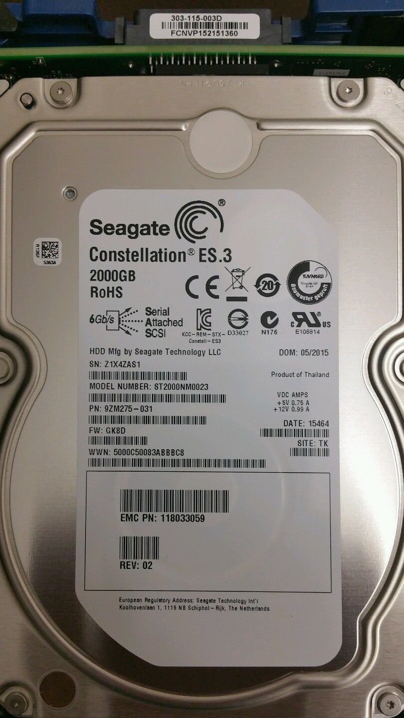 EMC VX-VS07-020 2TB NL SAS 6gbps 005049449 VNX6GSDAE15 VNX5500 VNX5700 VNX7500 VNX (Renewed)