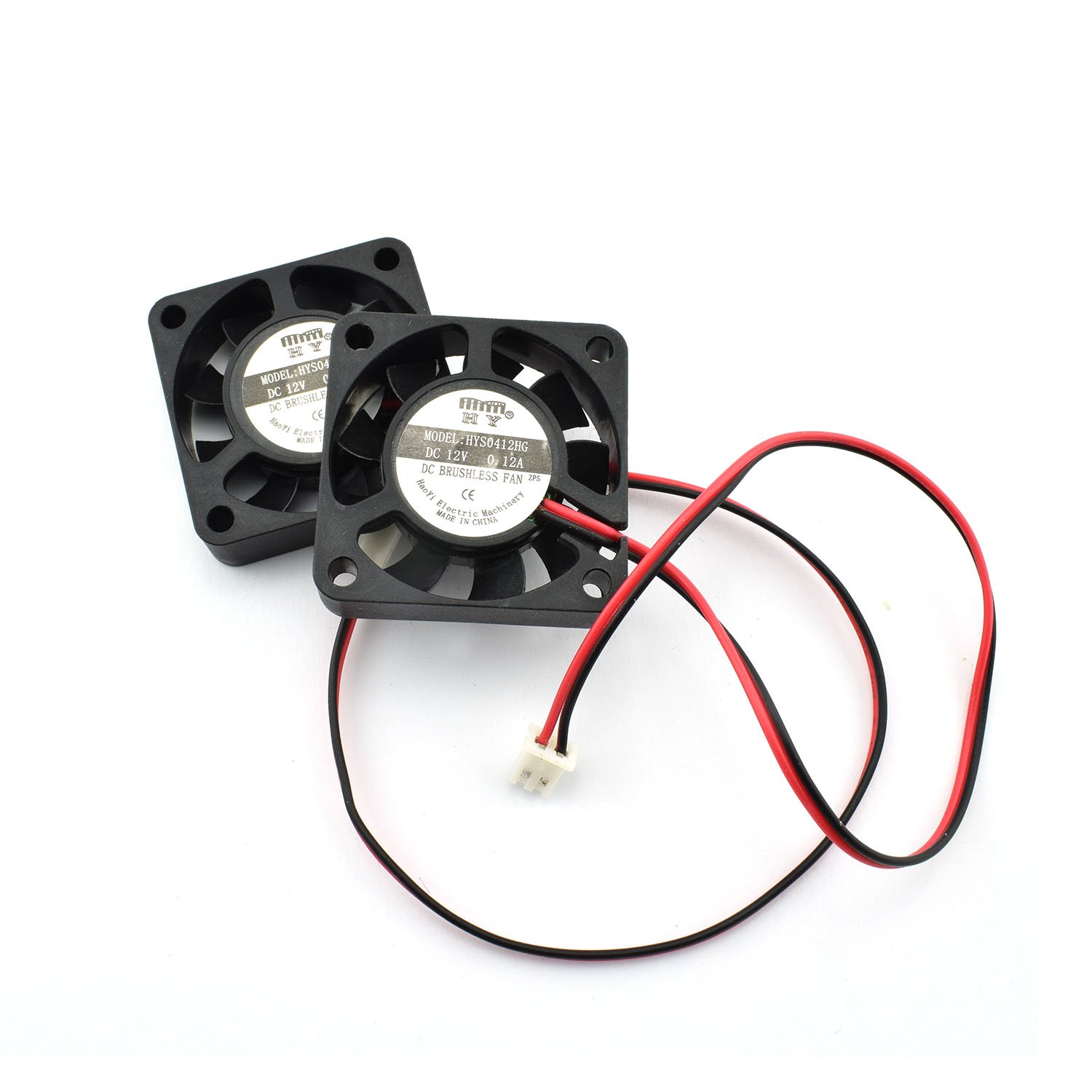 ZYAMY 2-Pack DC 12V Mini Cooling Fan 2Pin Brushless Small Exhaust Fan for 3D Printer Makerbot Accessories Computer CPU Cooler 40x40x10mm