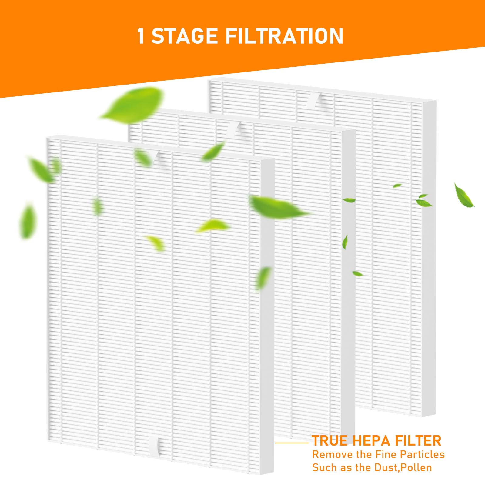 C545 True HEPA Replacement Filter S Compatible with Winix C545 Air Cleaner Purifier, Replaces Winix S Filter 1712-0096-00, 3 Pack HEPA Filtrer only