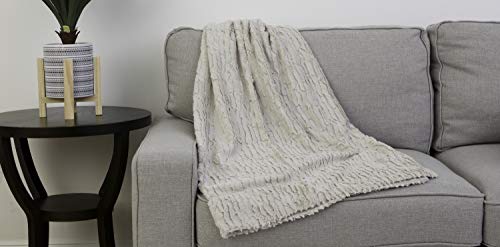 Thro by Marlo Lorenz Throw Pillow and Blanket, Light Gray