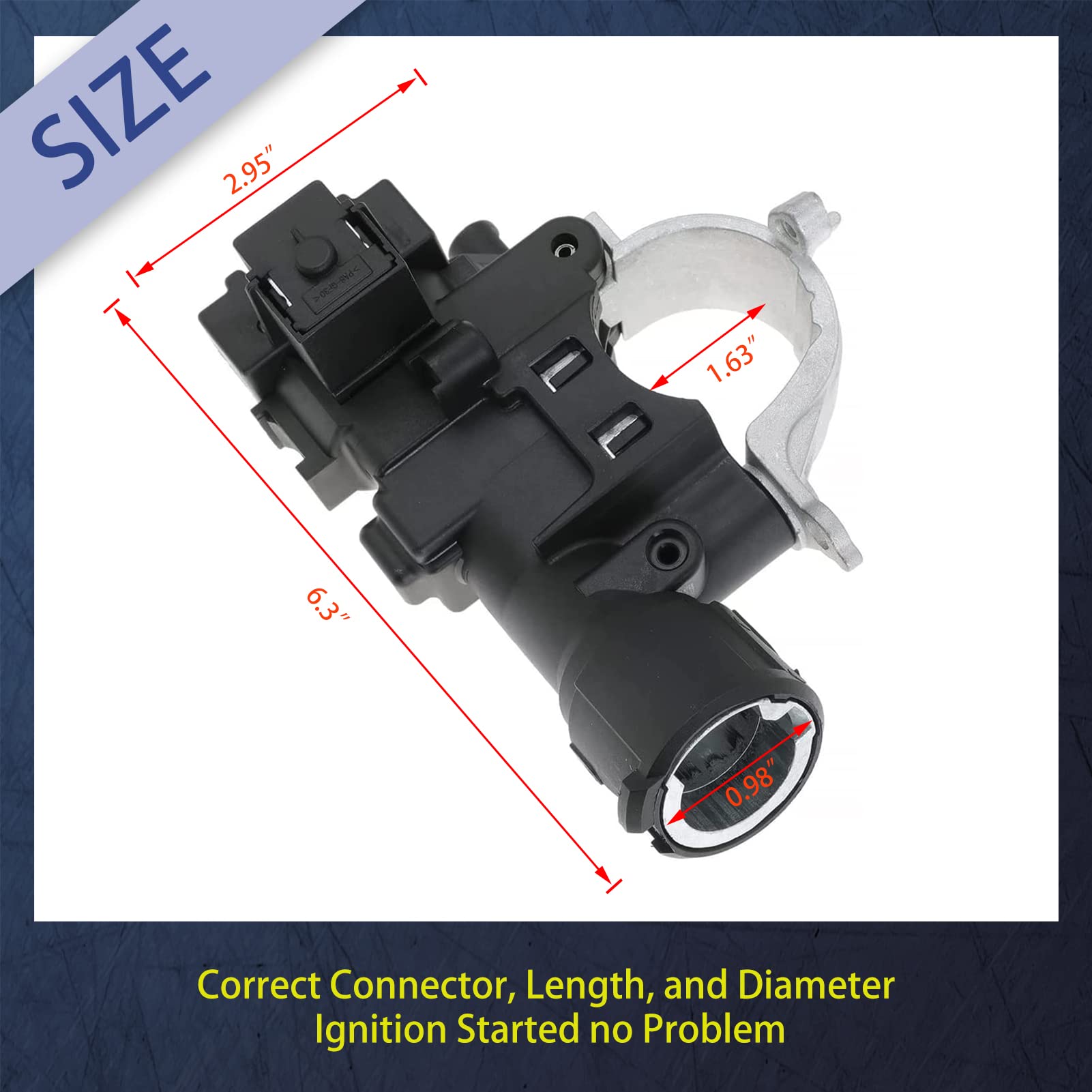 9L8Z-3511-A Ignition Lock Housing Compatible with Ford Escape (2008-2012) Ford Focus (2008-2011) Mercury Mariner (2008-2010), 989-019 Ignition Housing, Steering Lock Assembly 9L8Z3511A