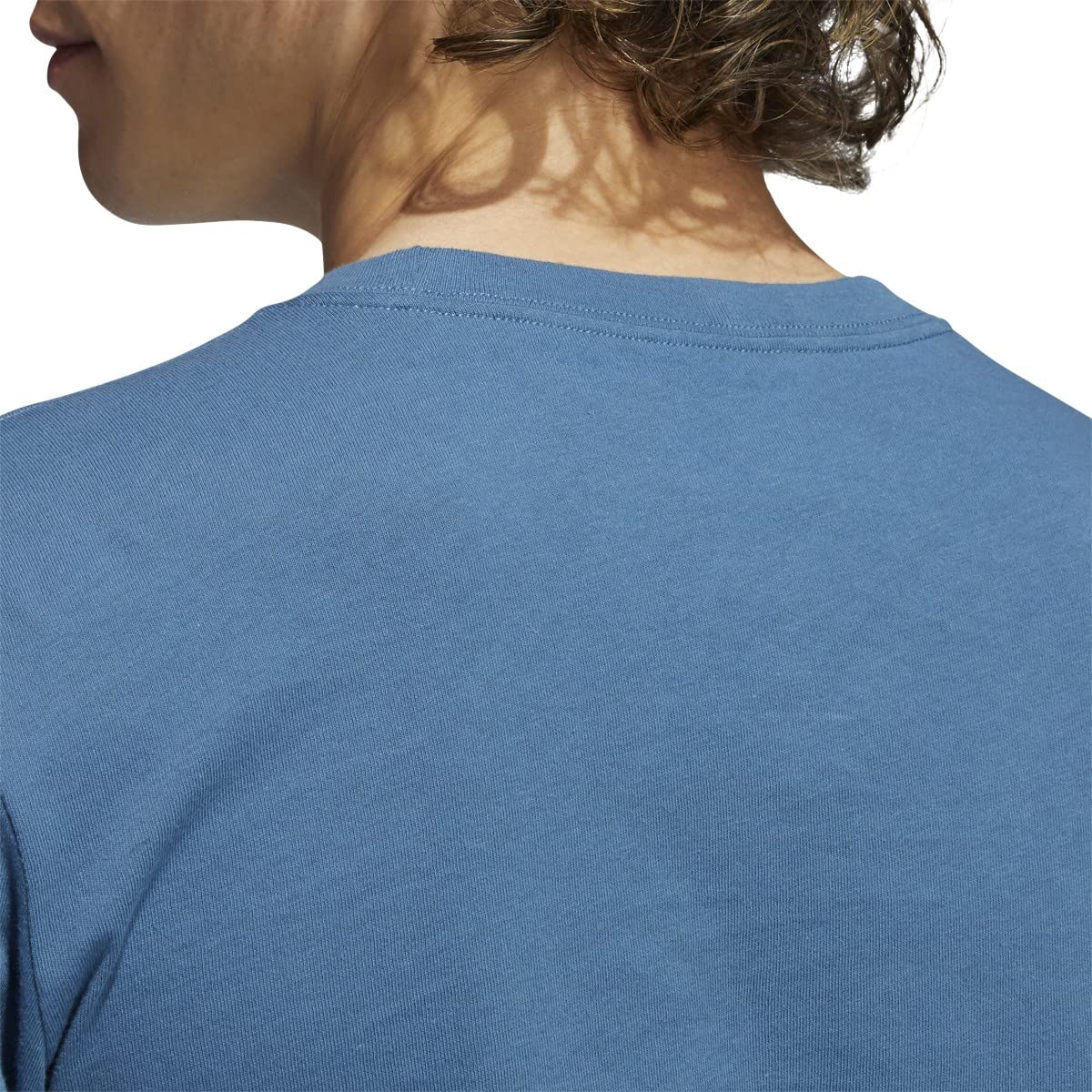 adidas Men's Basic Badge of Sport Long Sleeve Tee, Blue, X-Large