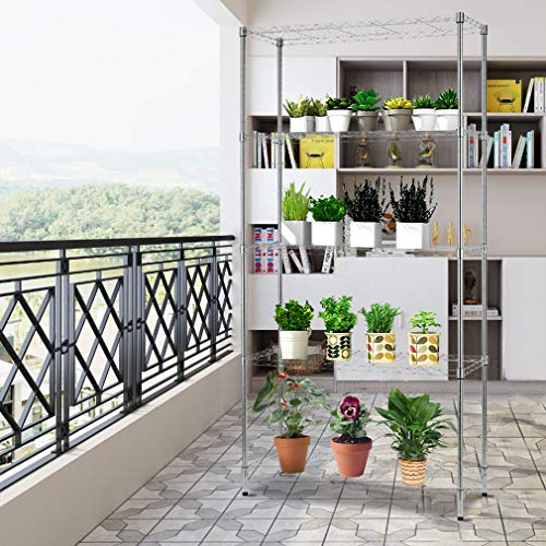 Storage Shelves Metal Wire Shelving Unit, 5-Tier NSF Heavy Duty Height Adjustable Utility Steel Garage Shelving with Leveling Feet, 36" L X 14" W X 72" H Commercial Grade Organizer Shelf Rack, Chrome
