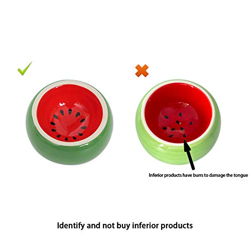 Hamster Food Bowl Ceramic Prevent Being Tipped Over Small Animal Water Dish for Guinea Pig Rodent Gerbil Cavy Hedgehog Feeding Bowl