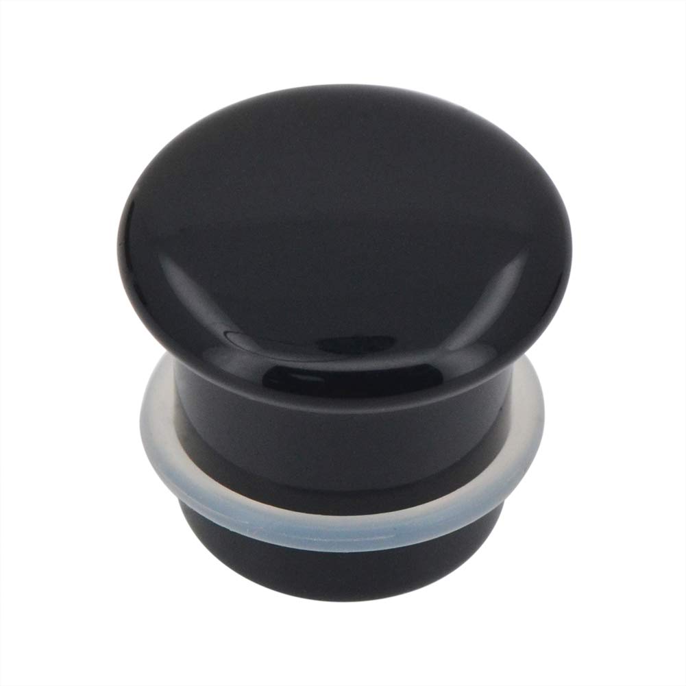 blue palm jewelry Set of 6 Pairs Single Flare Stone Ear Plugs Silicone O-Ring Expander Gauges 8ga - 5/8 inch E554