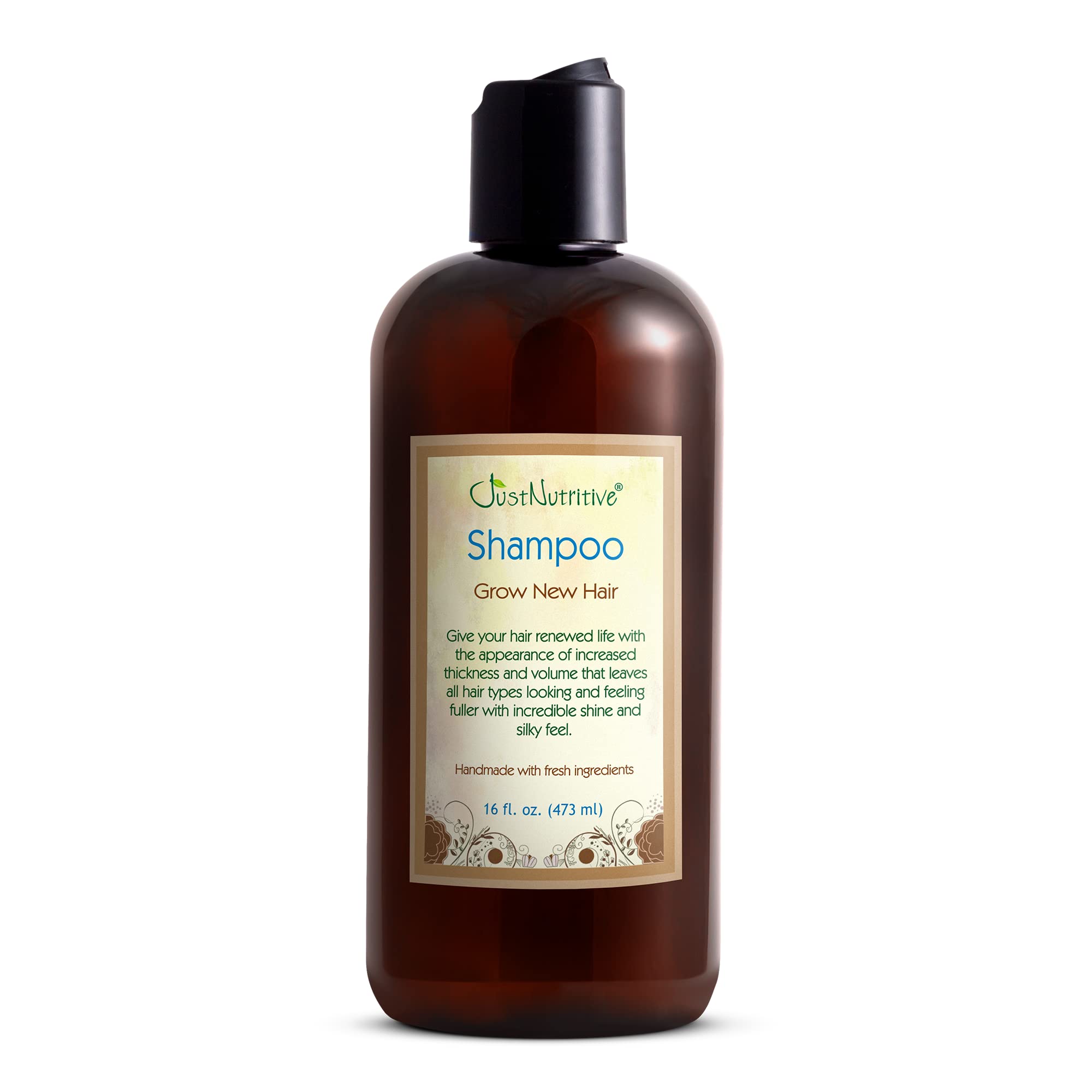 Grow New Hair Shampoo | Healthy Hair Growth | Natural Shampoo | For Both Men And Women | Hair Care | Hair Growth | Just Nutritive | 16 fl oz