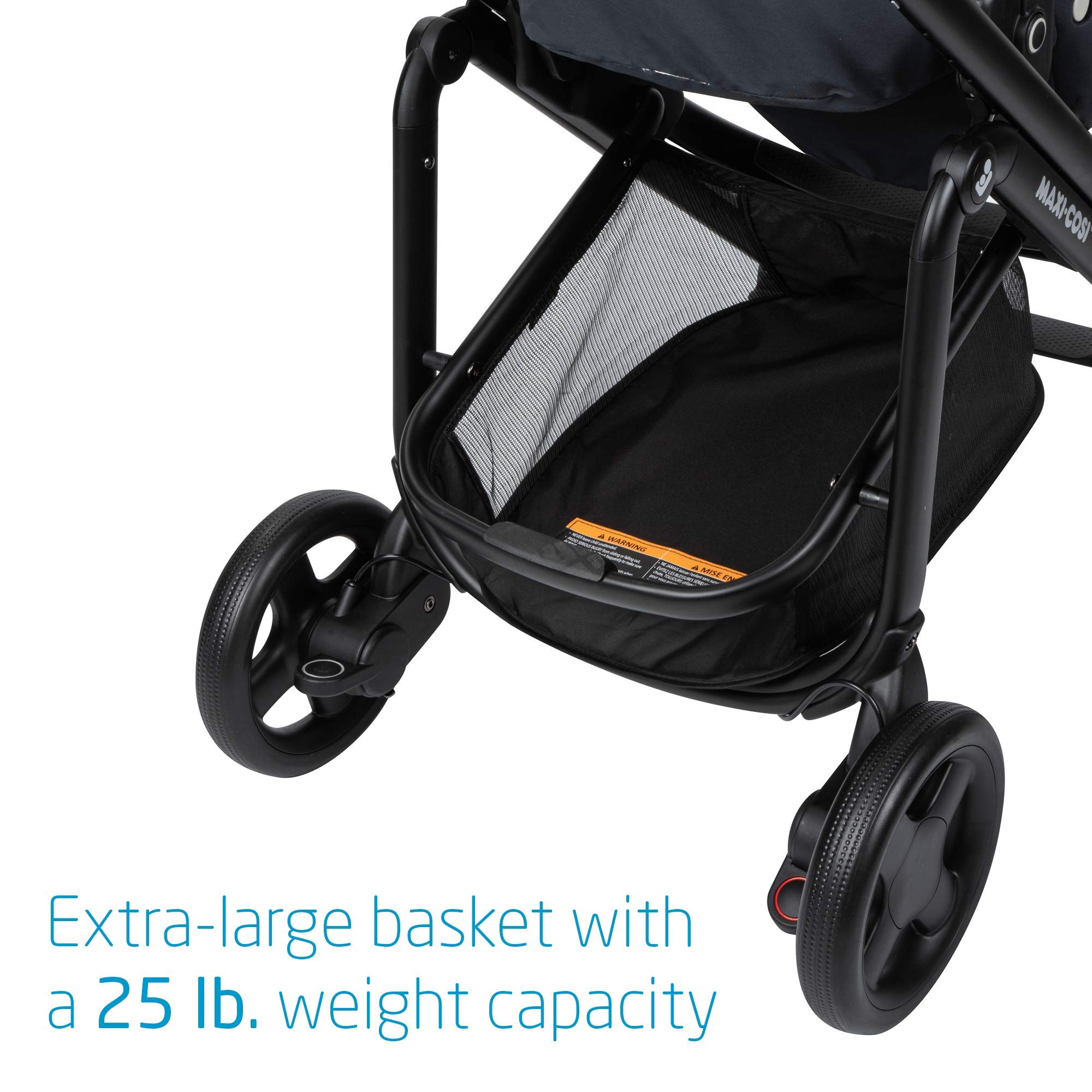 Maxi-Cosi Tayla Stroller, Modular Lightweight Stroller Seat, Parent or World Facing, Essential Graphite