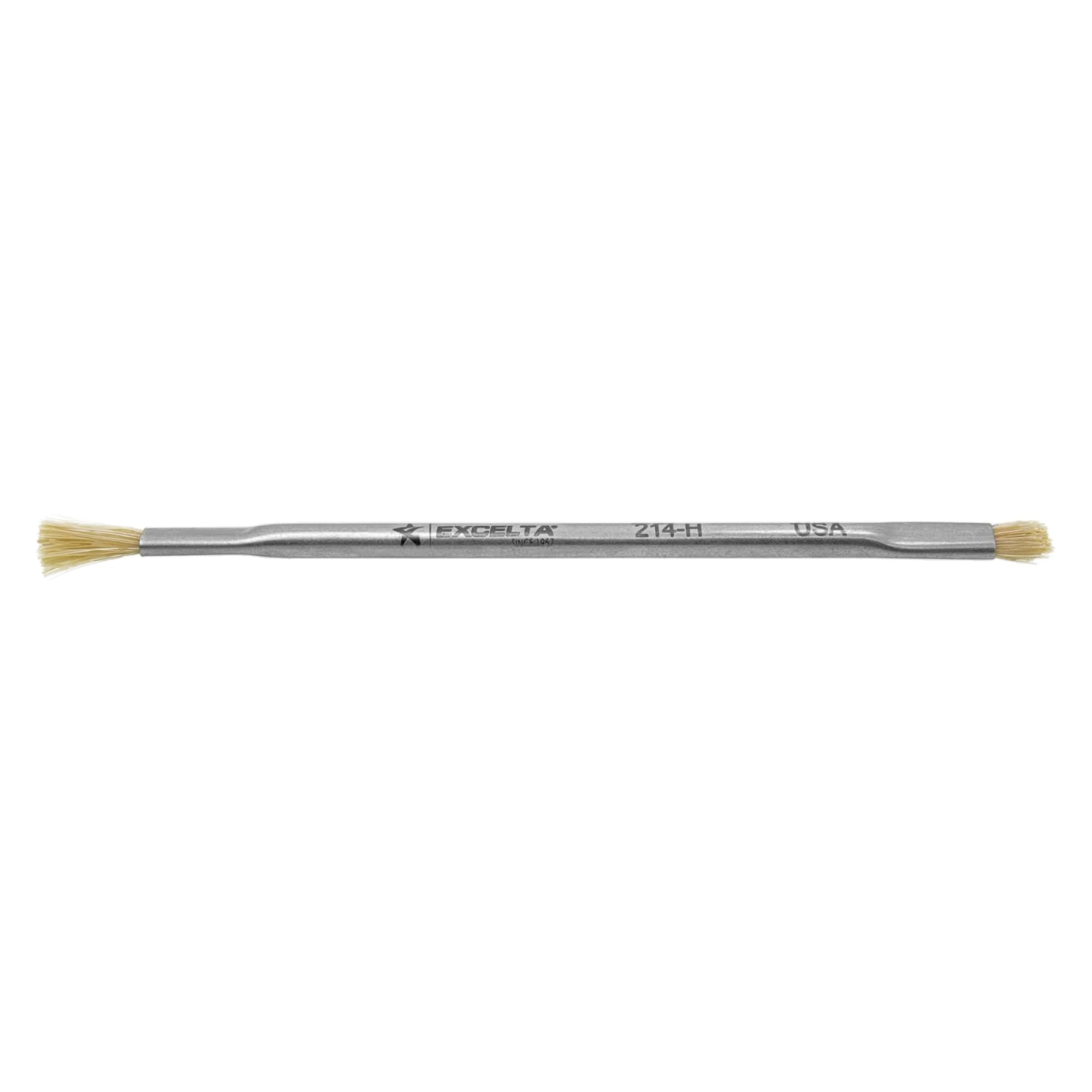 Excelta Anti-Static Applicator Brush, 4.5 Inch, 0.19 Inch Tip, Soft Horse Hair, Heat Resistant Up to 370 Degrees, Precision Electronics Cleaning, Superior