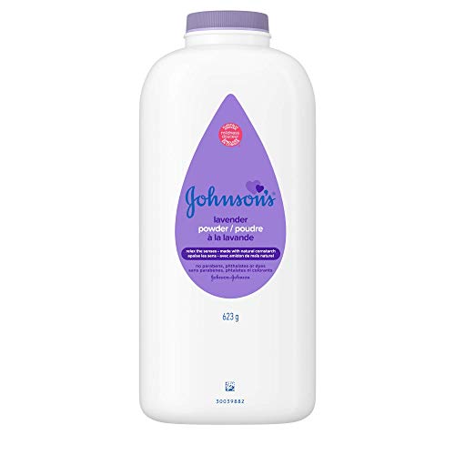 Johnson's Baby Powder, Pure Cornstarch, Lavender & Chamomile, 22 Ounce (Pack of 3)