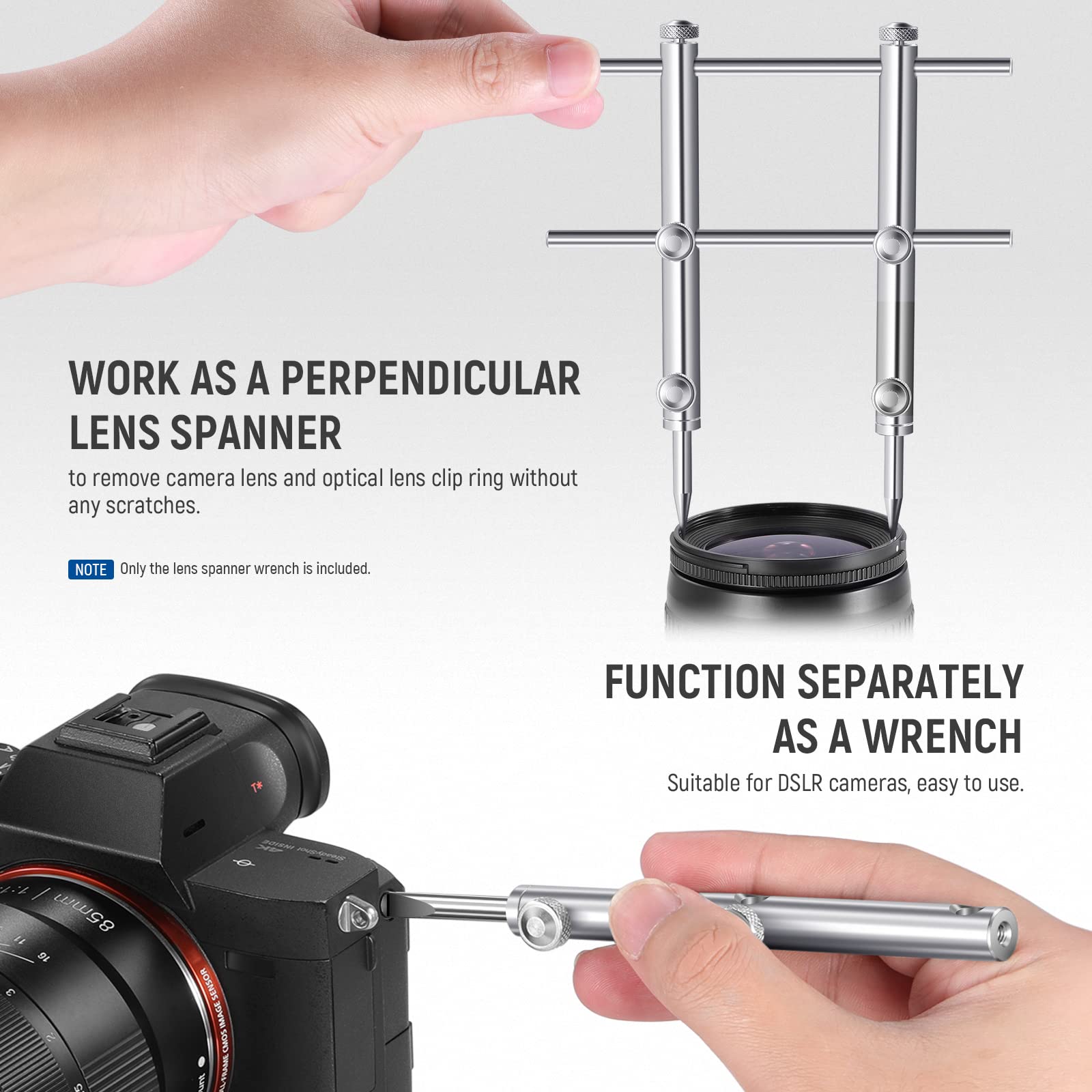 Neewer Camera Lens Openning Repairing Tool Kit Includes: 10-100mm Lens Repair Set with 3 Tips, 6 Screws and 2 Hexagon Wrench for Canon Nikon Sony Olympus DSLR Camera