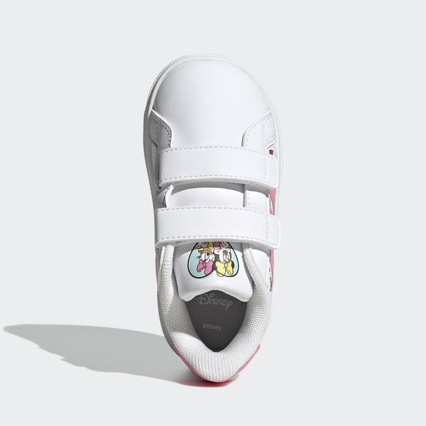 adidas Minnie Mouse Grand Court Shoes Kids', White, Size 10K