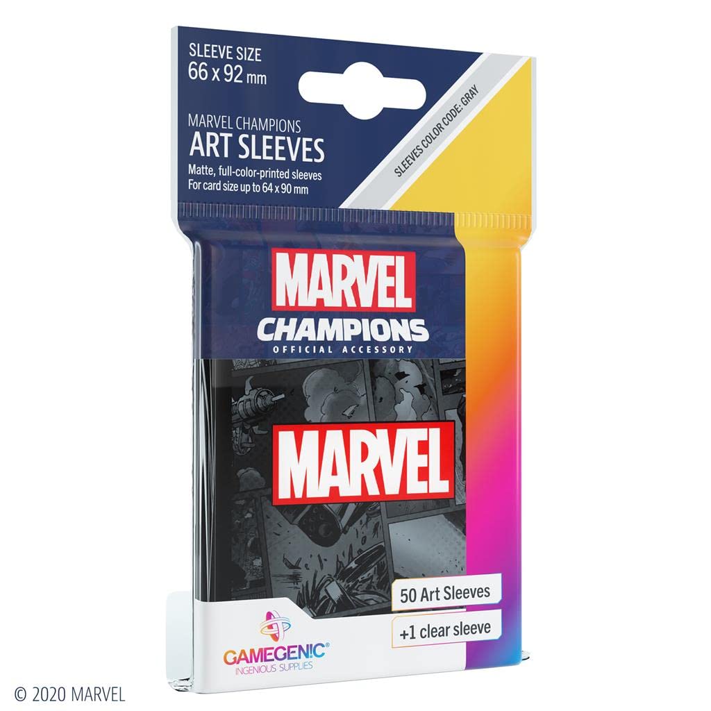 GameGenic Marvel Champions The Card Game Official Black Panther Art Sleeves | Pack of 50 Art Sleeves and 1 Clear Sleeve | Card Game Holder | Use with TCG and LCG Games | Made by Fantasy Flight Games