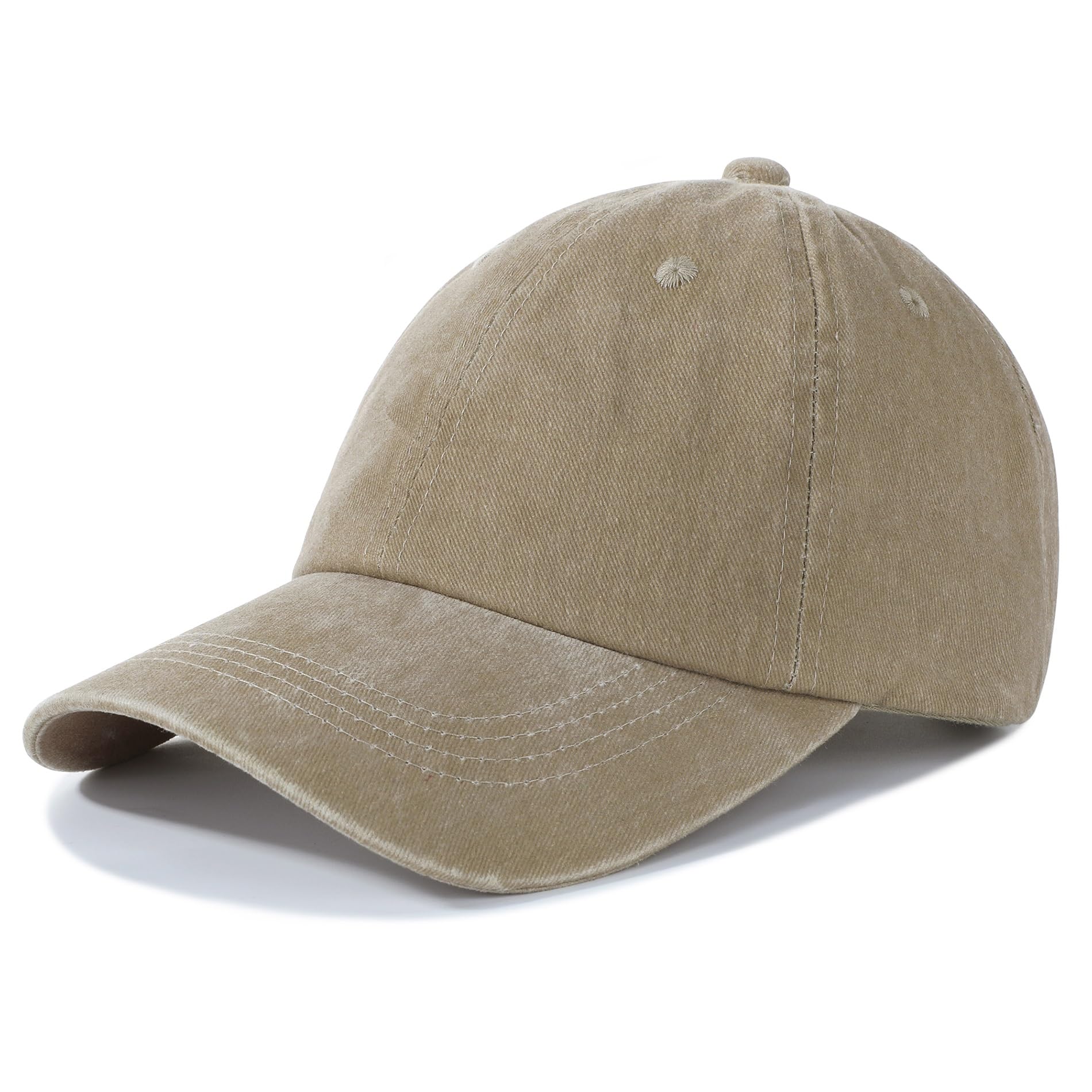 American Trends Women Baseball Cap Hat Men Adjustable Dad Hat Wide Brim Baseball Hat Khaki