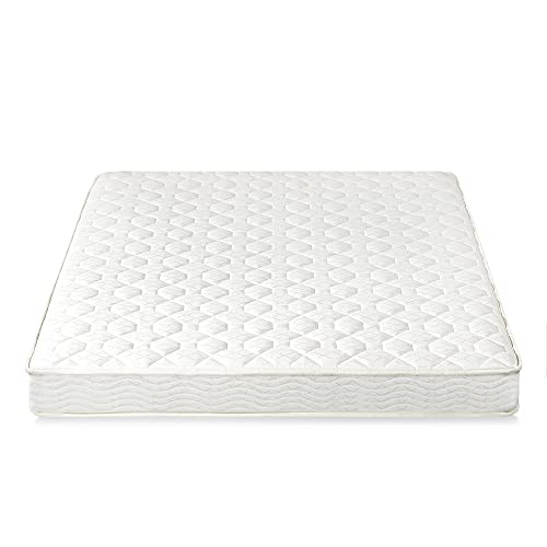 Best Price Mattress 6 Inch Tight Top Innerspring Mattress - Comfort Foam Top with Bonnell Spring Base, CertiPUR-US Certified Foam, Queen,White