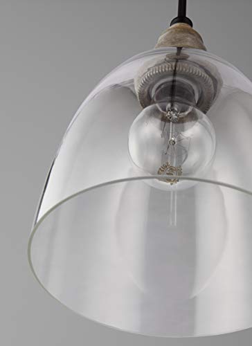 Feiss P1394DFW/DWZ Matrimonio Glass Pendant Lighting, Brown, 1-Light (6"Dia x 9"H) 60watts