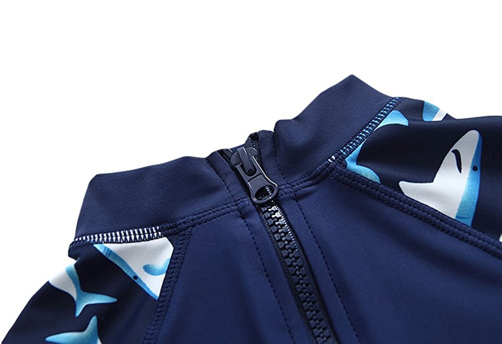 Yober Baby Boy Rash Guard Sun Protective Infant Toddler Swimwear Navy, 9-18 Months