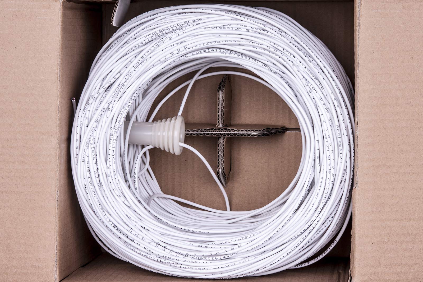 FiveStarCable 22-2 1000 Ft. Alarm Wire 22AWG 2 Conductors 22/2 22-2 Security Cable Alarm Bulk Cable for Efficient Power and Signal Transmission White