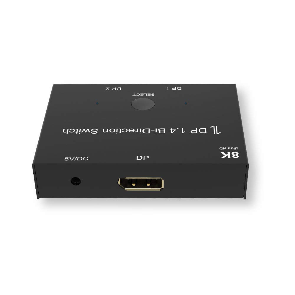 CABLEDECONN DisplayPort 8K DP 1.4 Switch Bi-Direction 8K@30Hz 4K@120Hz Splitter Converter for Multiple Source and displays.