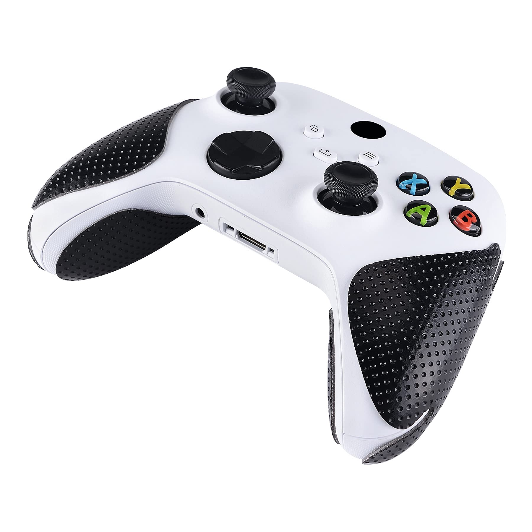 eXtremeRate PlayVital Anti-Skid Sweat-Absorbent Controller Grip for Xbox Series X/S Controller, Professional Textured Soft Rubber Pads Handle Grips for Xbox Series X/S Controller - 3D Concave