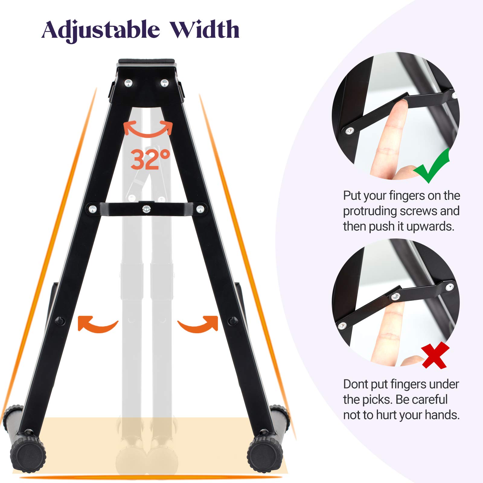 CAHAYA Guitar Stand A-Frame Universal for Acoustic Classical Electric Bass Guitars Floor Guitar Stand CY0252