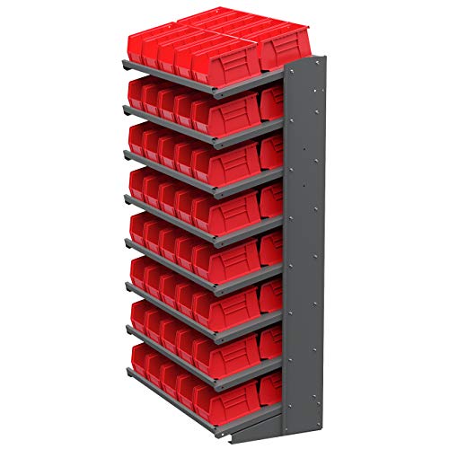 Akro-Mils 30237 AkroBins Plastic Hanging Stackable Storage Organizer Bin, 9-Inch x 6-Inch x 5-Inch, Black, 12-Pack