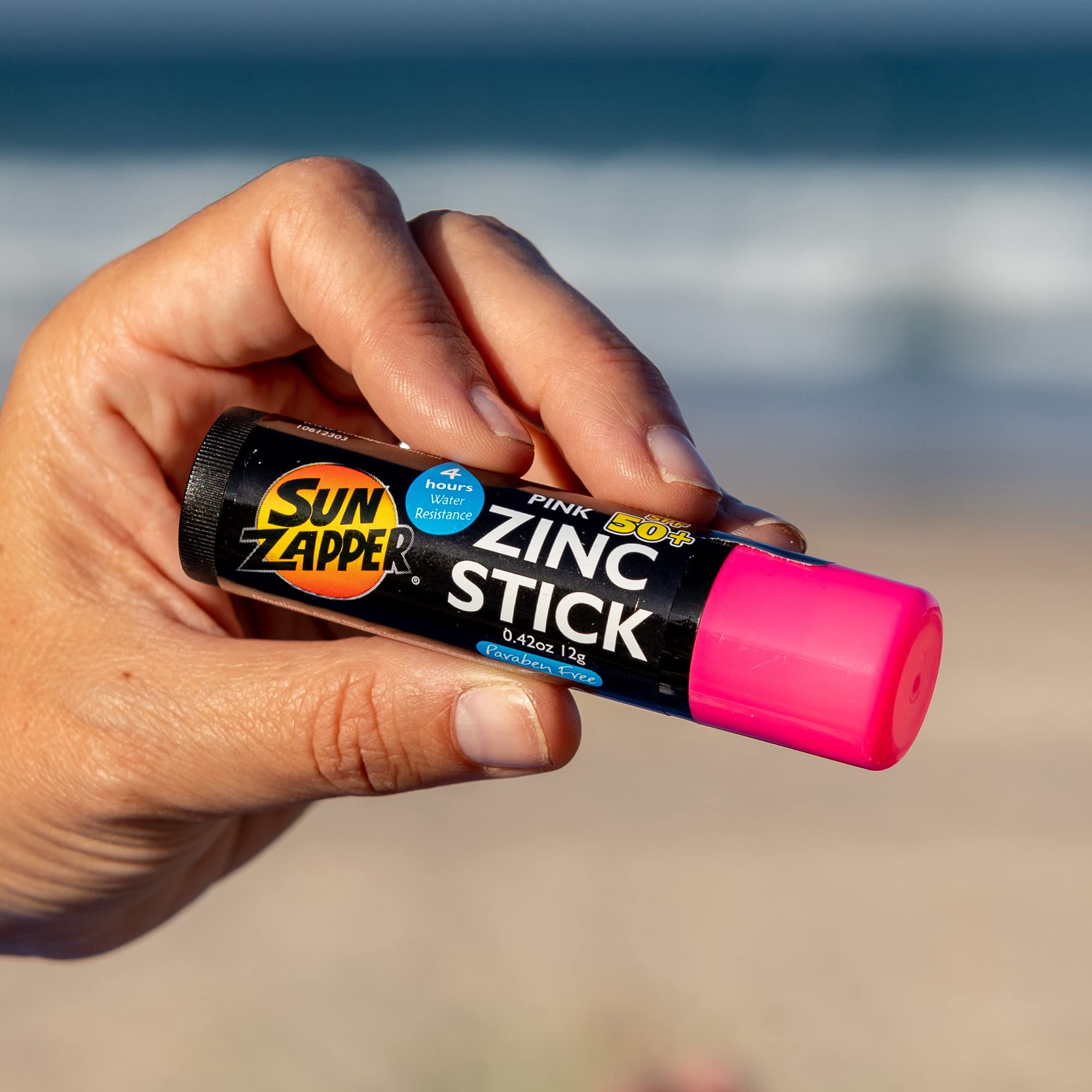 Sun Zapper Zinc Oxide Sunscreen Stick – SPF 50+ Waterproof – 3-Pack (Pink, White, Blue) – For Face & Body – Adults, Kids, Baby – Travel Size – Made in Australia