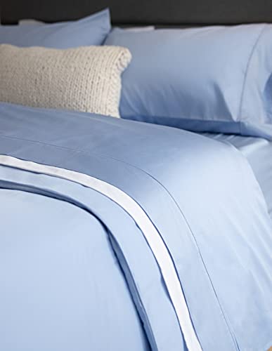 Highland Feather 100% Pure Cotton Duvet Cover – 300 Thread Count, Long-Staple Combed Cotton Best-Bedding Sheets for Bed, Breathable, Soft & Silky Sateen Weave