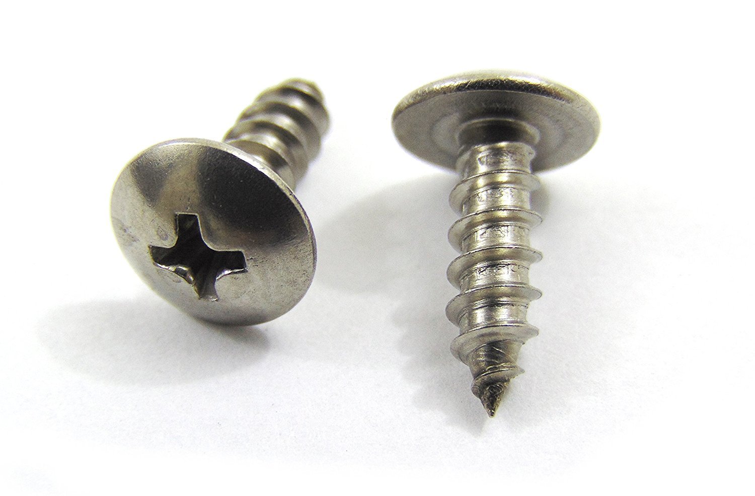WOIWO Stainless Phillips Pan Head Wood Screws, 8 x 1/2" Wood Screws (100pc)