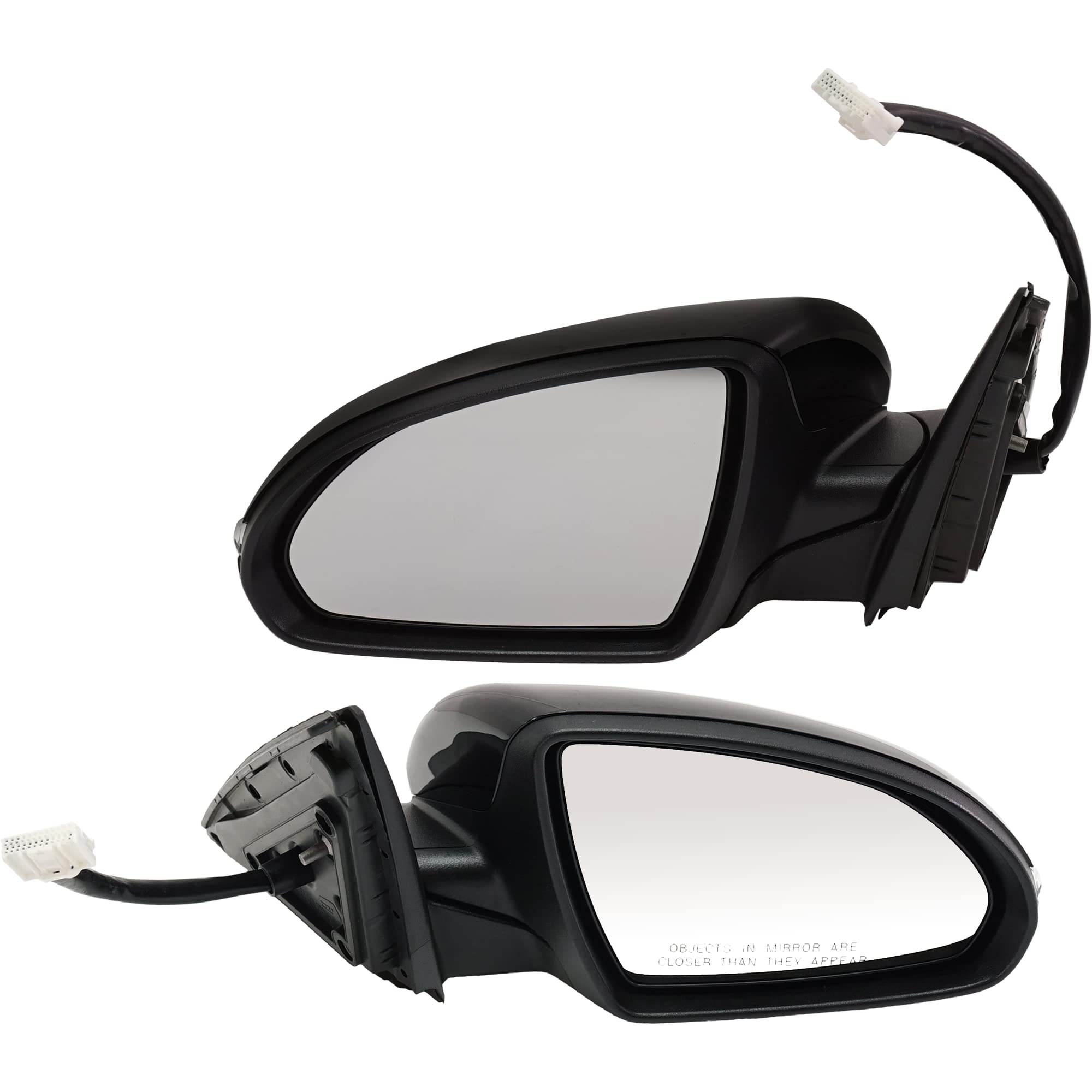 Kool Vue Driver & Passenger Side Power Heated Mirrors for Kia Optima 2016-2018 Power Fold With Signal Light & Memory Paintable