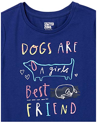 Amazon Essentials Girls' Short-Sleeve T-Shirt Tops-Discontinued Colors, Pack of 5, Pink/Orange/Blue, Medium