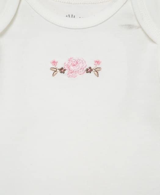 Little Me Baby-Girls Newborn Rose 3 Pack Bodysuit, Pink Floral, 3 Months