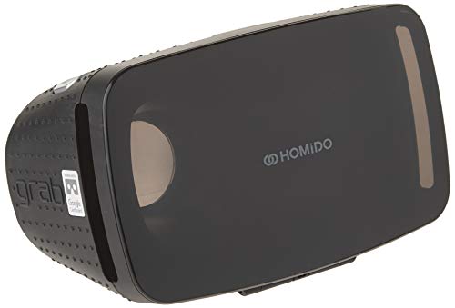 Homido Grab Virtual Reality Headset for Smartphones VR Education VR Games and 3D Movie for ISO and Android, Compatible with iPhone and Android Phones Augmented Reality Headset(Black)