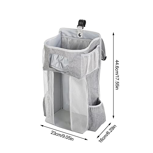 Hanging Diaper Organizer | Diaper Holder for Crib Car Nursery Organizer | Hanging Nursery Diaper Stacker Organizers for Cribs, Baby Essentials