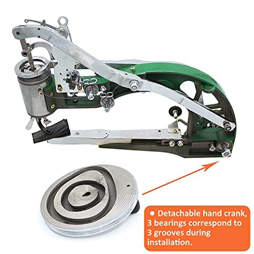 ColouredPeas 2021 Cobbler Sewing Machine 110V 250W Motor with Stainless Steel Base Eletrical and Manual Sets Leather Sewing Machine for Leather/Shoes/Bags/Clothes/Quilts/Coats/Trousers(Green)…