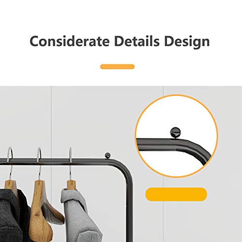 Black Commercial Garment Rack,Closet Garment Rack, Heavy Duty Clothes Storage Organizer for Bedroom, Free-Standing and Closet Organizer and Storage with Hanger Rods Clothes Rack for Hanging Clothes