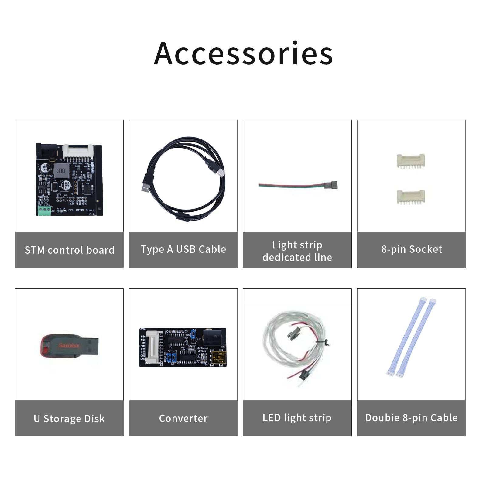 STONE 7" Inch HMI 800x480 TFT LCD UART HD Brand Monitor Full Color Screen with RS232/USB