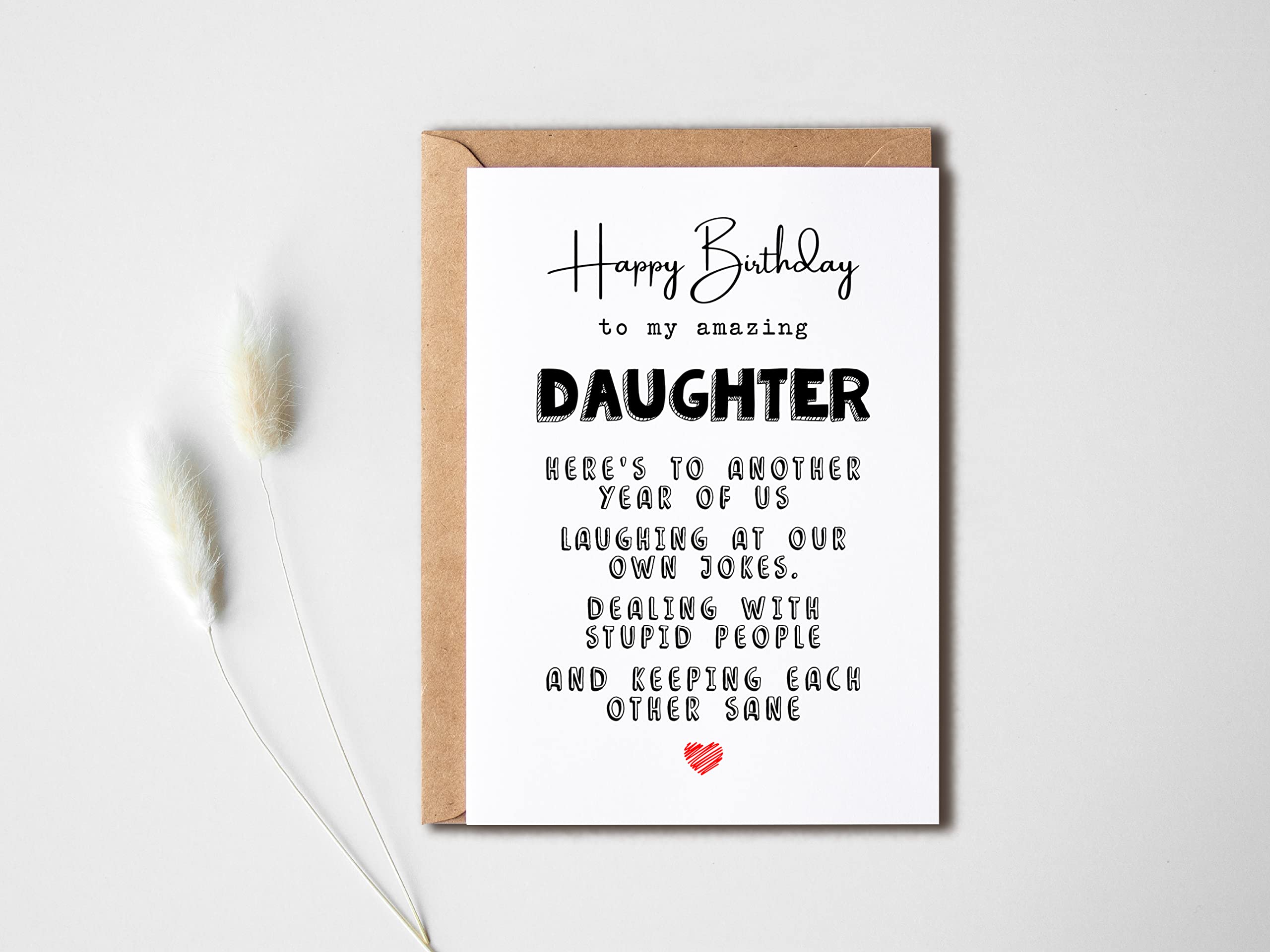 KrysDesigns Birthday Card for Daughter - 5 x 7 Inches