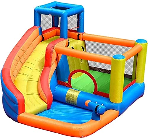 Kids Bouncy Castle Inflatable Castle Indoor and Outdoor Slide Playground Naughty Castle Large Bounce Bed Inflatable