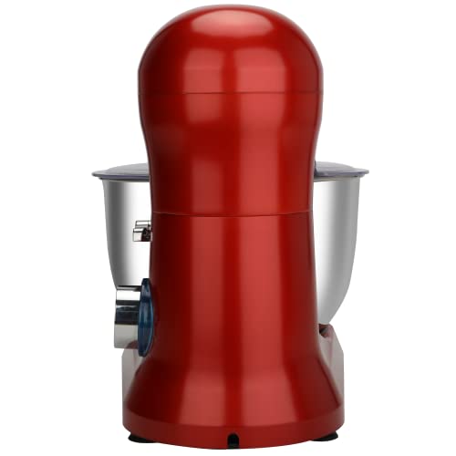 FRIGIDAIRE ESTM020-RED Retro Electric Stand Mixer, 4.75 Quart / 4.5L, 8 Speeds with Whisk, Dough Hook, Flat Beater Attachments, Splash Guard (RED)