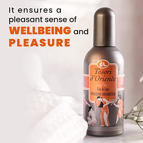 Tesori d'Oriente Perfumes for Women, Women’s Eau De Toilette Spray, Men’s Fragrances -100ml 3.38fl.oz [Italian Import]-(Lotus Flower)
