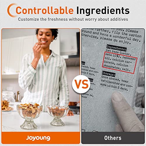 JOYOUNG Blender Fully Automatic, Soy Milk Maker, Glass Blender Cold and Hot with 8 Presets, Self-cleaning Blenders for Kitchen, Soup Maker, Almond Milk, Oat Milk, Shakes and Smoothies, Soy Milk. (Brown)
