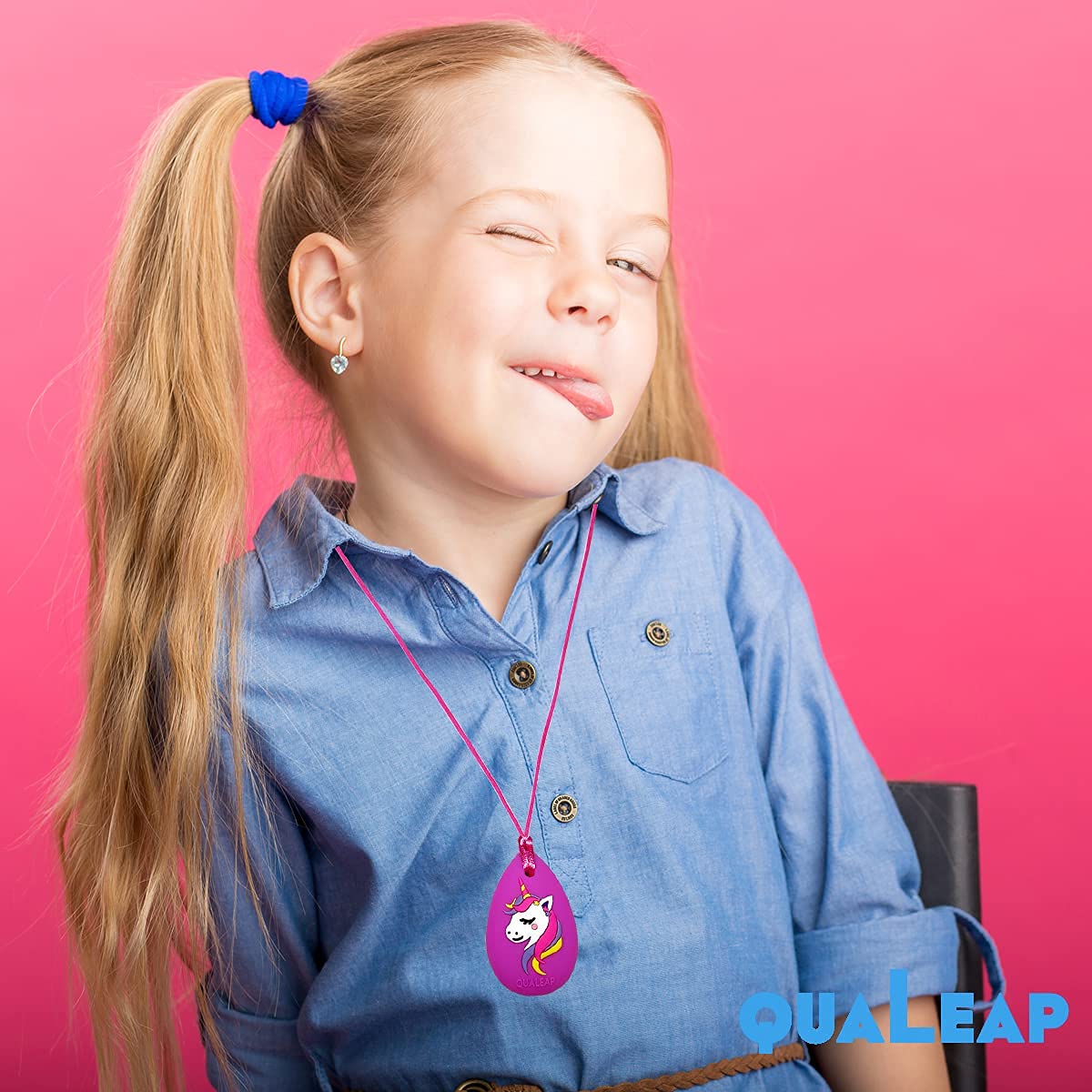 Xtra Tough Chew Necklace for Kids Girls (Exclusive) - Chewing Necklace Teething Necklace Teether Necklace Chew Toys Teething Toys - Designed for Chewing, Autism Sensory Teether Toy (2 Pack)