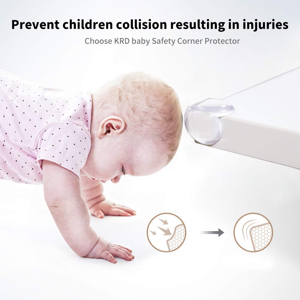 KRD baby Coener Guards(12 Packs)-Baby proofing Corner Protector for Baby Safety,Child Proof Corner Cover Corner Bumpers,Furniture & Sharp Corners Baby Proofing