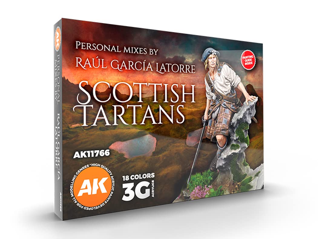 AK Acrylics 3Gen AK11766 Scottish Tartans - Signature Set by RAÚL GARCÍA Latorre (18x17ml)