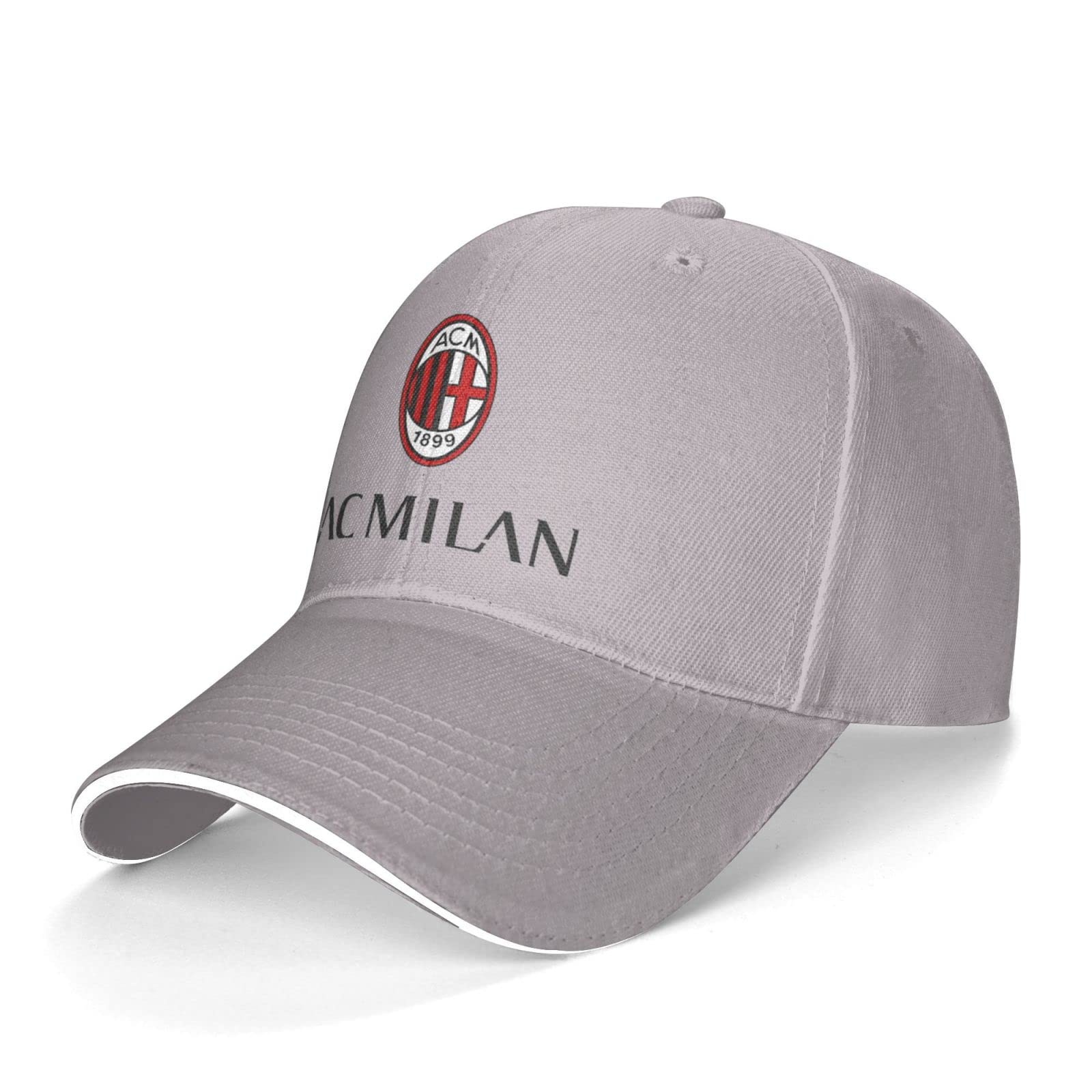 A.C Milan Sandwich Cap Unisex Classic Baseball Capunisex Adjustable Casquette Dad Hat Gray